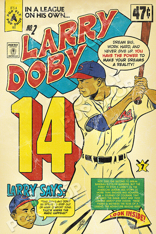 157. "Larry Doby" - 7" x 10.5" Art Print – Pop Fly Pop Shop
