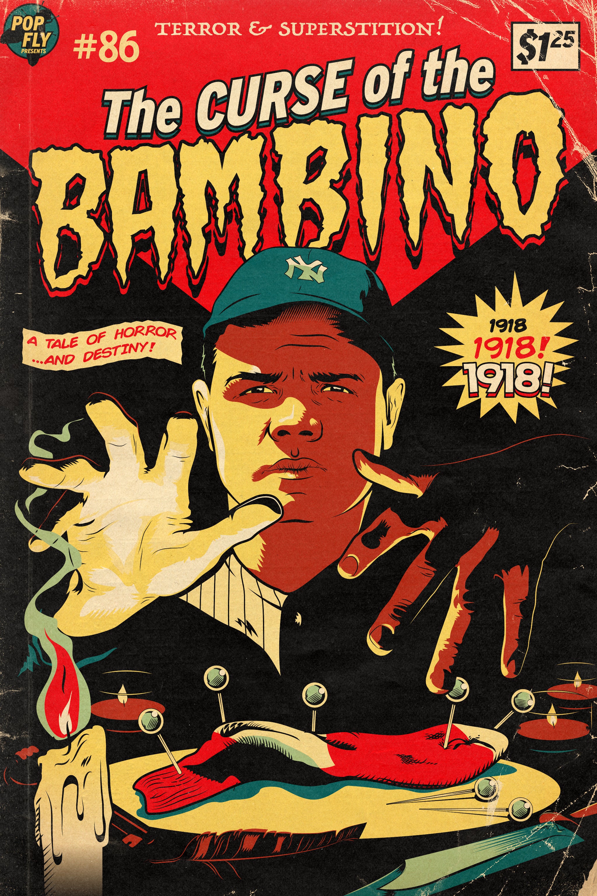 25. (SOLD OUT) "The Curse of the Bambino" 7" x 10.5" Art Print – Pop ...