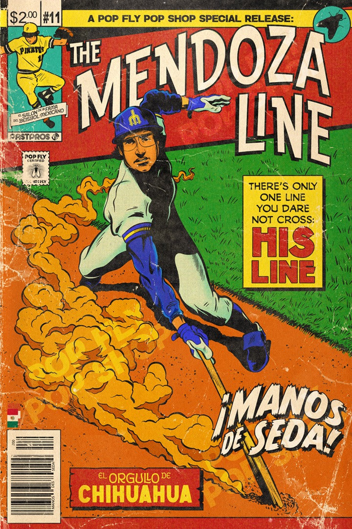 106. (SOLD OUT) "The Mendoza Line" 7" x 10.5" Art Print – Pop Fly Pop Shop