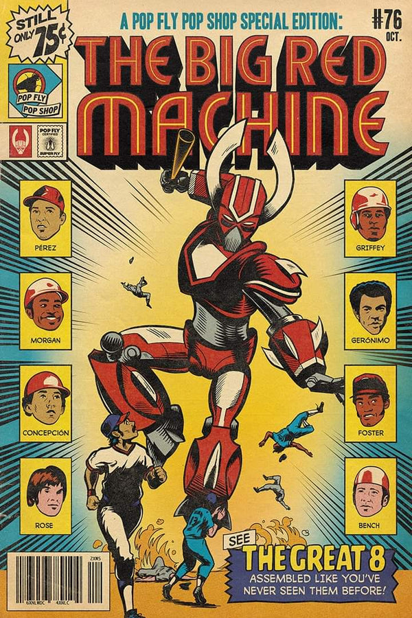 34. (SOLD OUT) "The Big Red Machine" 7" x 10.5" Art Print – Pop Fly Pop ...